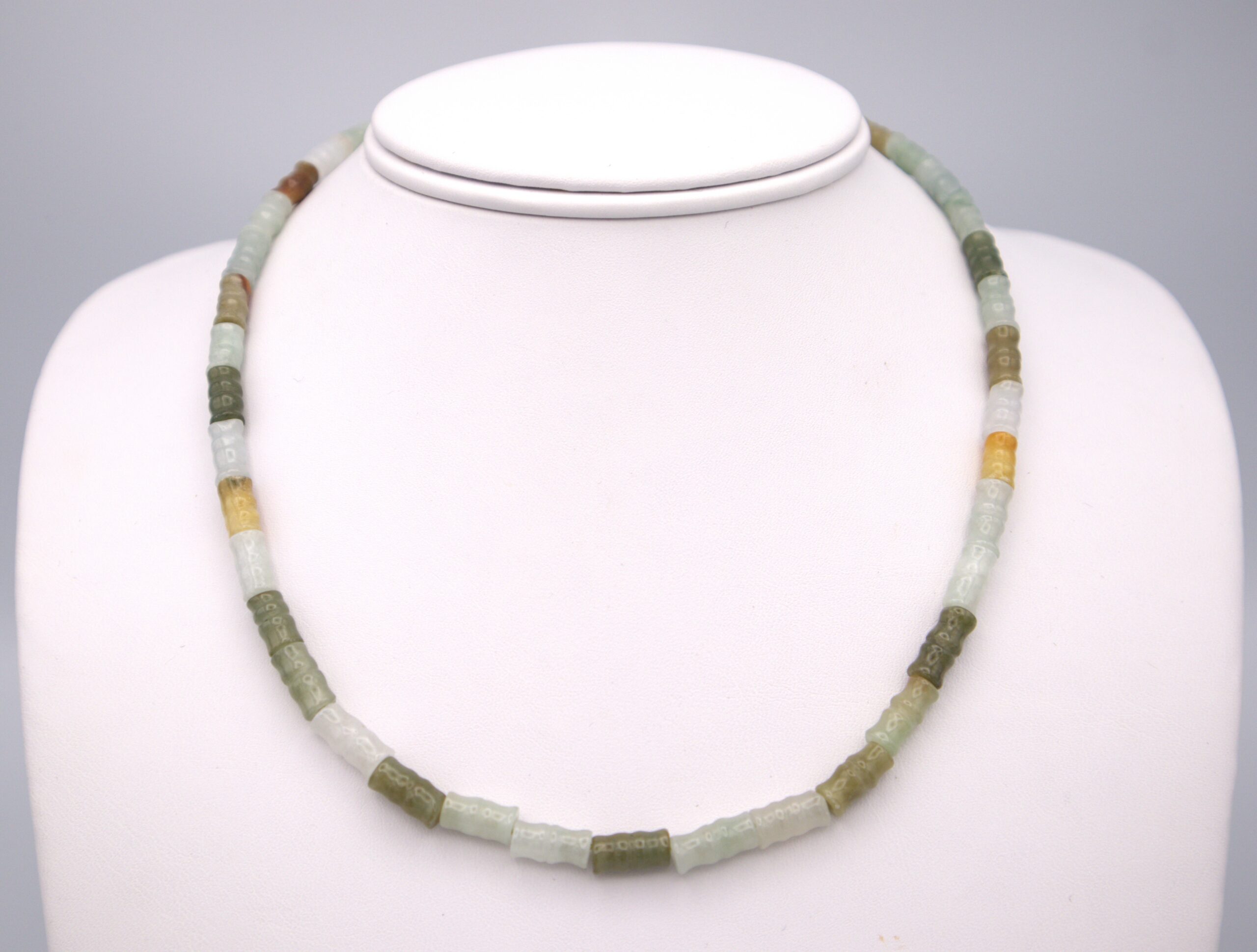Jadeite Barrel Bead Necklace - The Lizzadro Museum of Lapidary Art