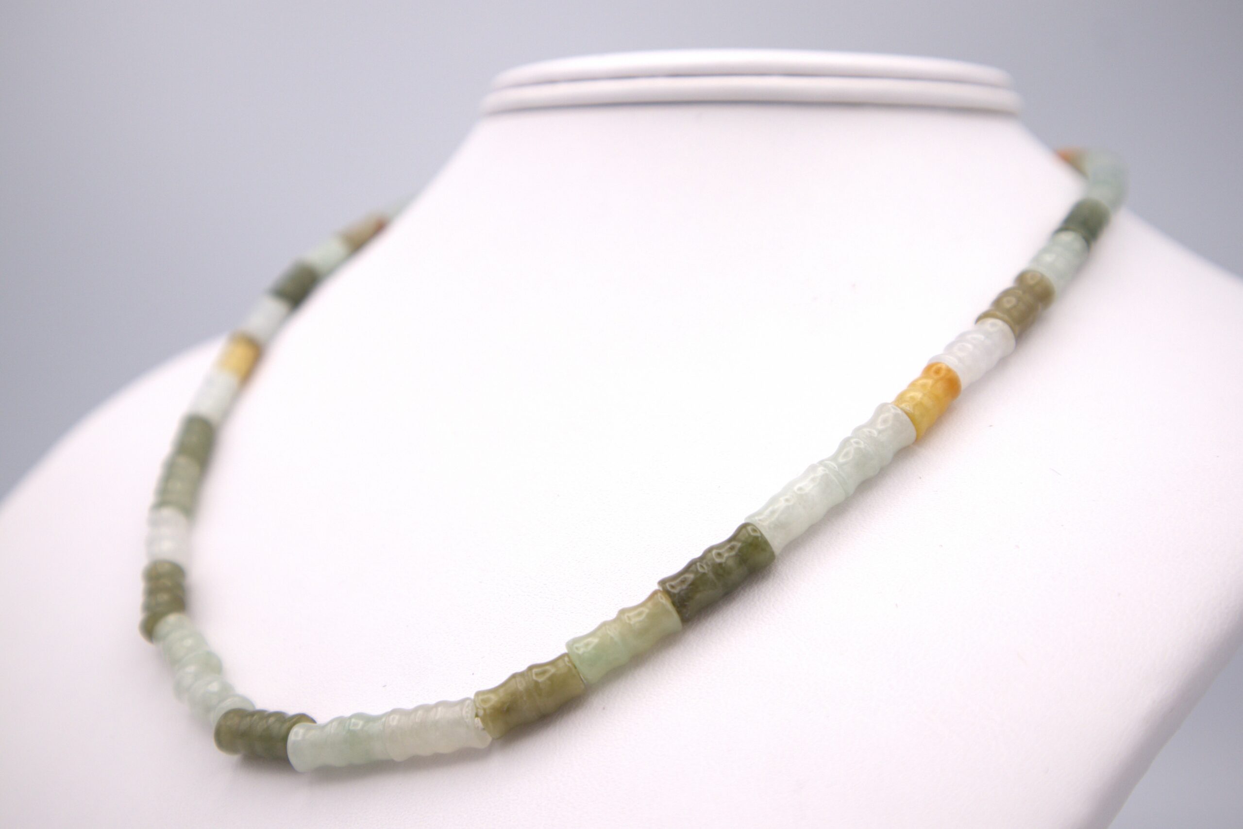 Jadeite Barrel Bead Necklace - The Lizzadro Museum of Lapidary Art