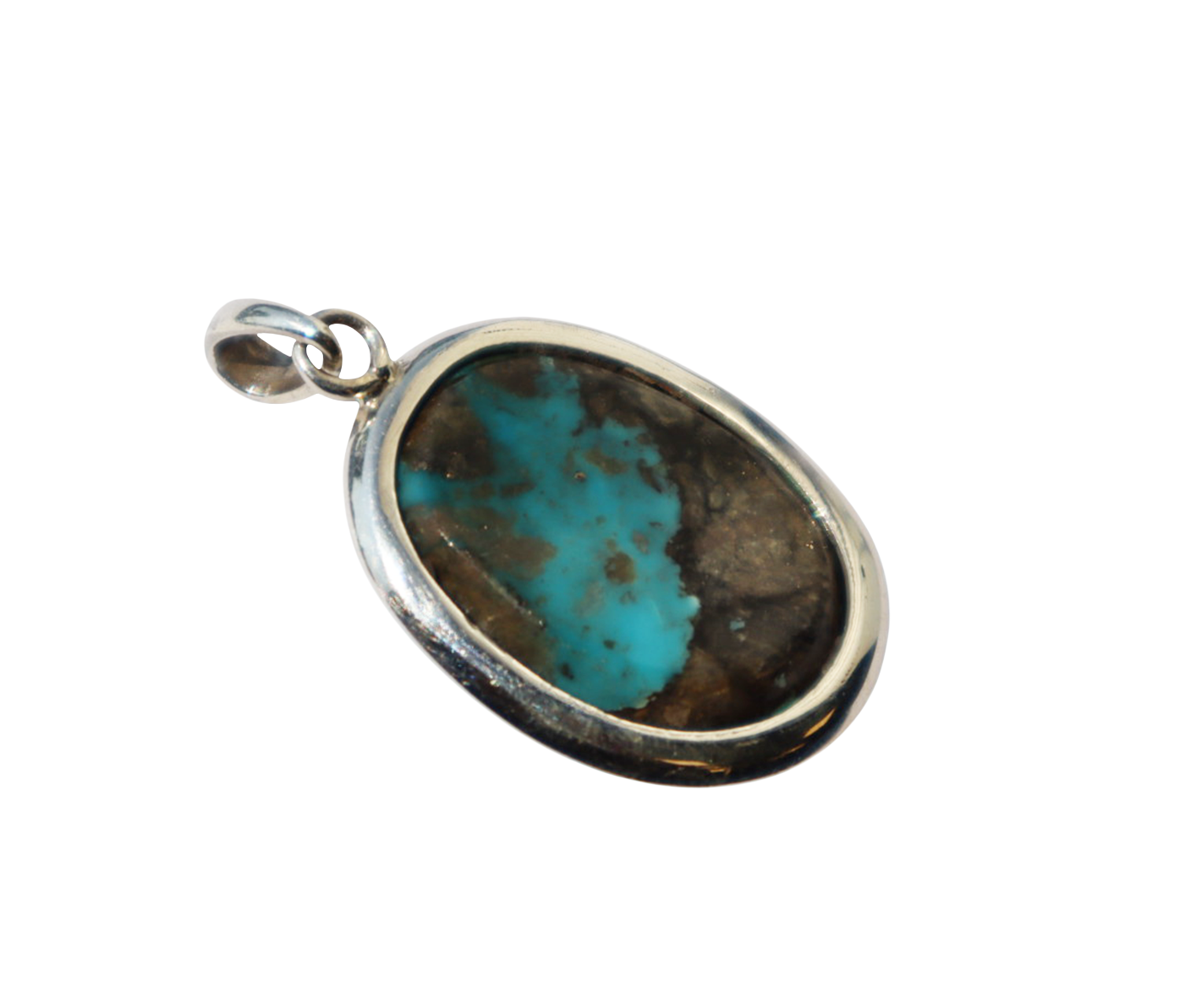 Turquoise oval pendant - The Lizzadro Museum of Lapidary Art